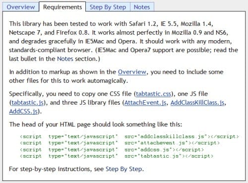 25+ Useful Javascript Tab Navigation Scripts